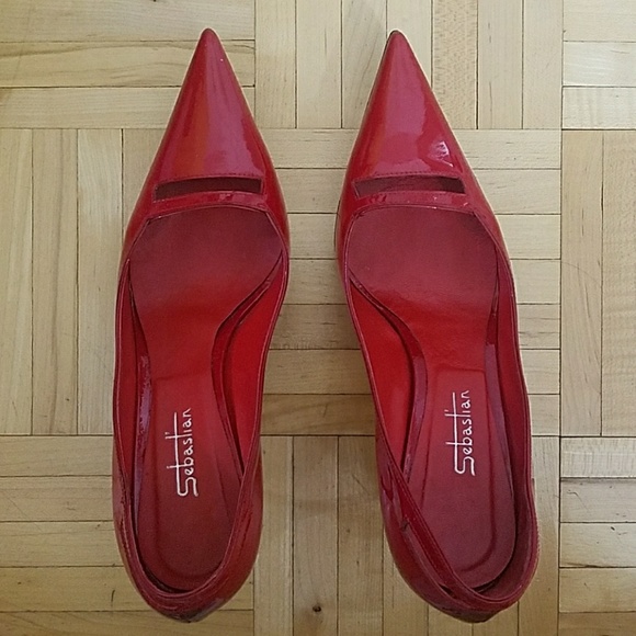 Sebastian Milano | Shoes | Sebastian Milano Red Patent Pumps | Poshmark